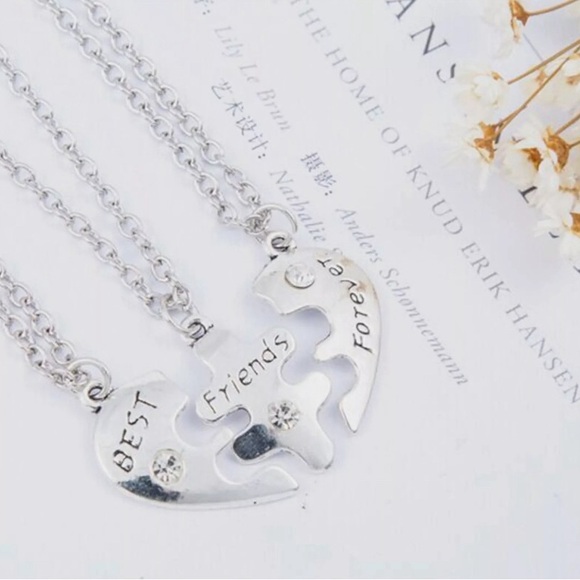 Hand Crafted | Jewelry | Triple Heart Shaped Split Heart Best Friends ...